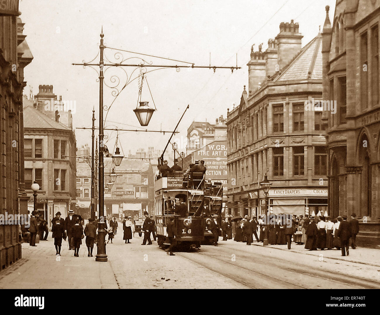 Commercial Street, Halifax, Edwardian period Stock Photo - Alamy