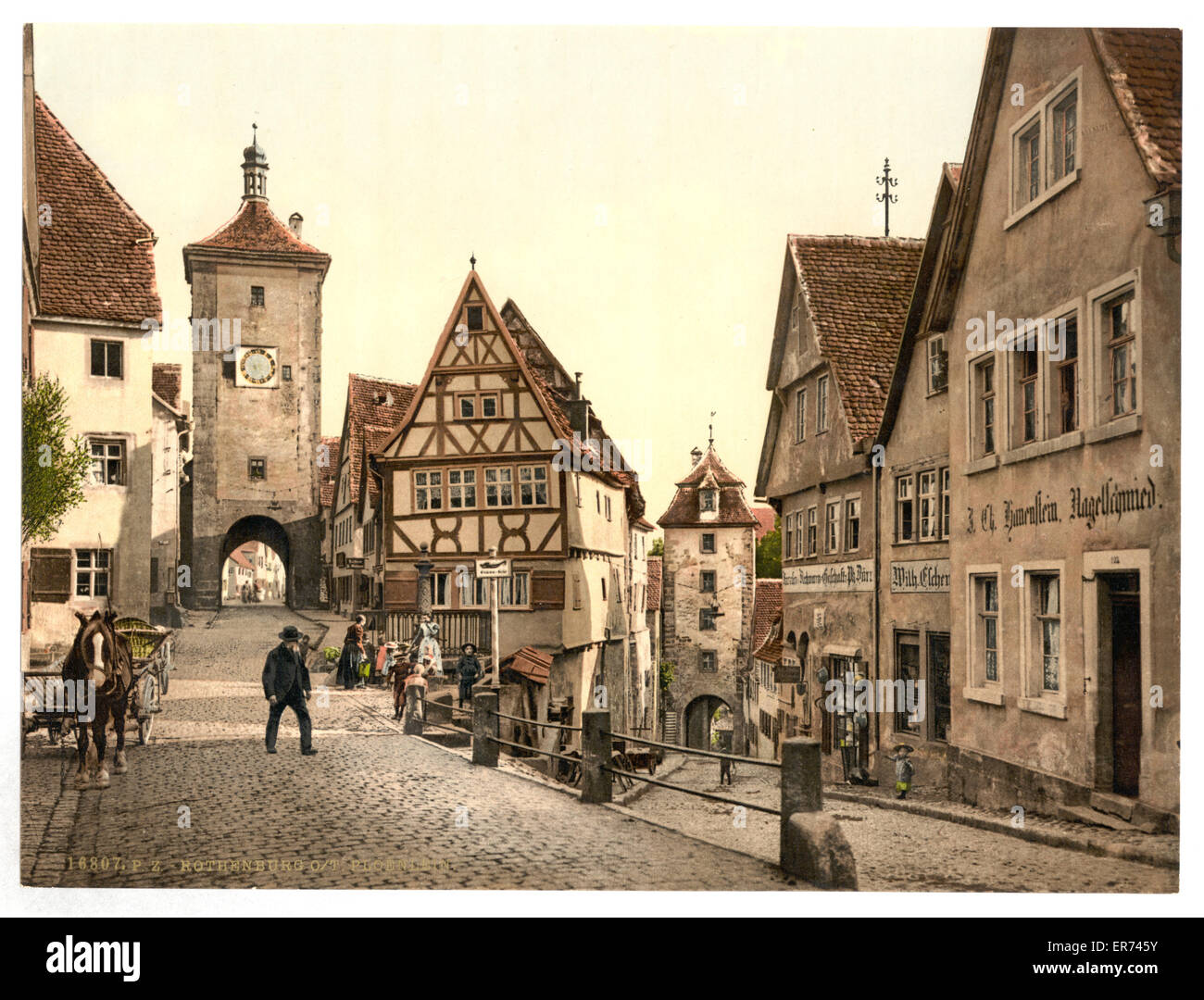 Ploenlein, Rothenburg (i.e. ob der Tauber), Bavaria, Germany Stock ...