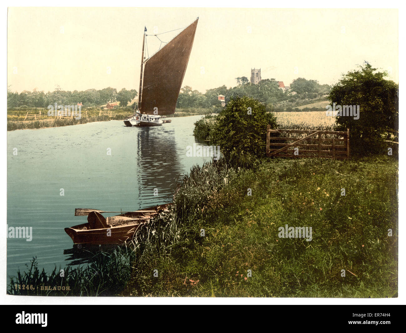 View on the river, Belaugh, England Stock Photo - Alamy