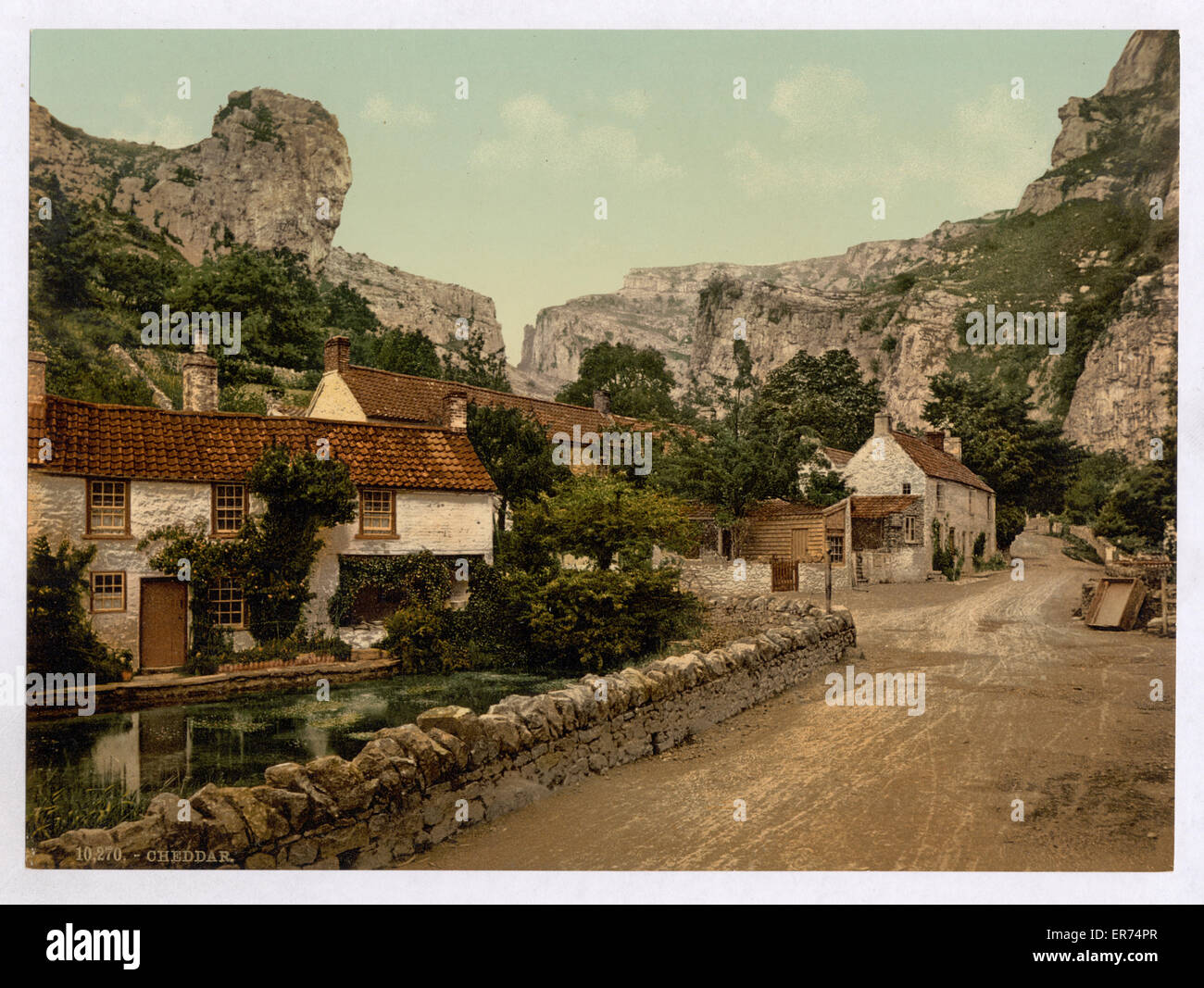 The village and Lion Rock, Cheddar, England Stock Photo - Alamy