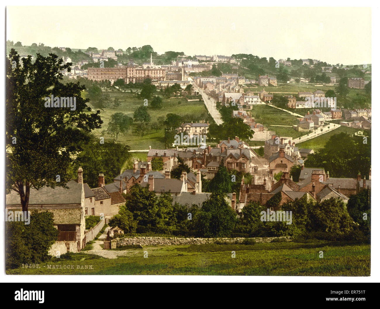 Matlock Bank showing hydropathic, Derbyshire, England Stock Photo - Alamy