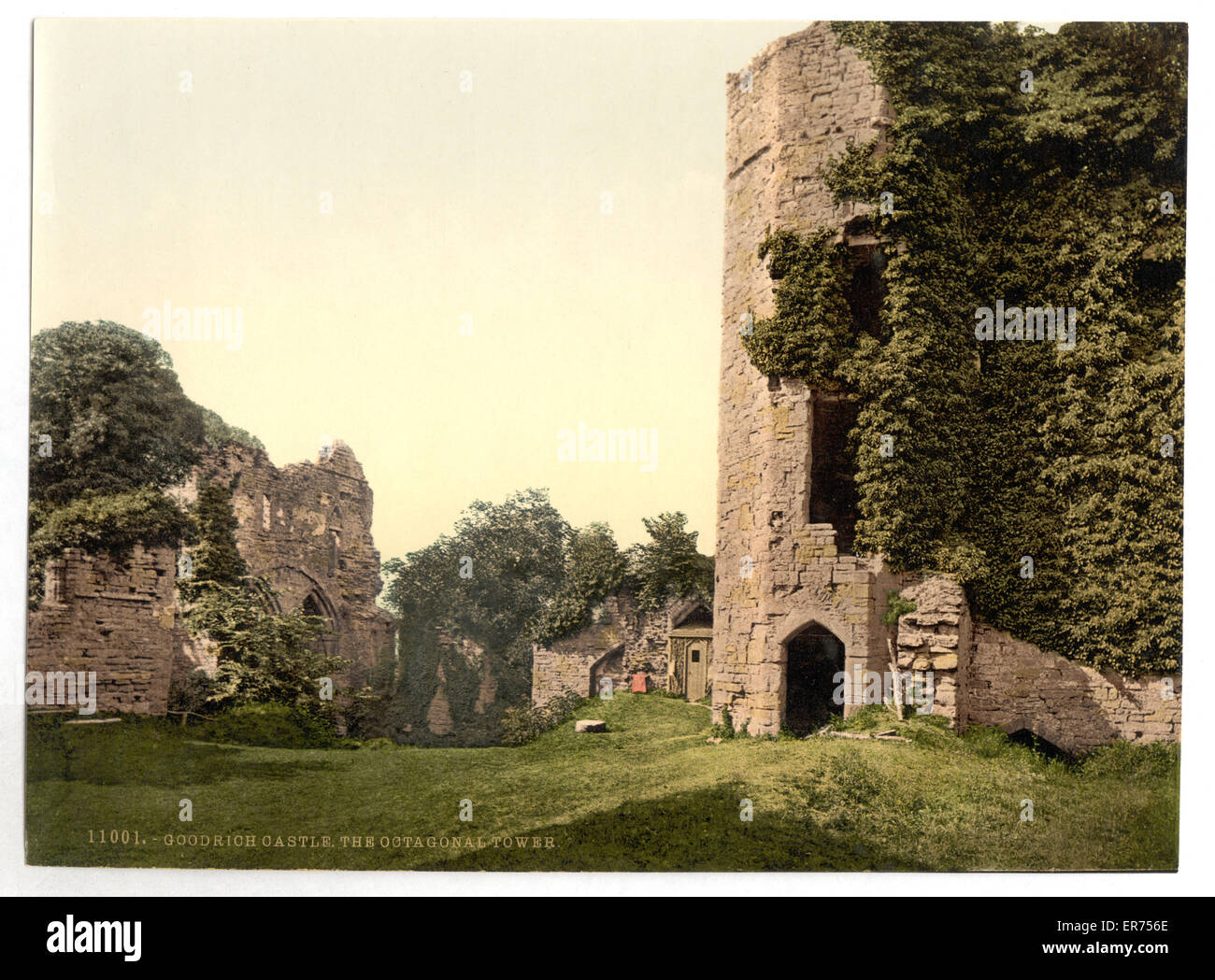 Castle, the octagonal tower, Goodrich, England Stock Photo - Alamy