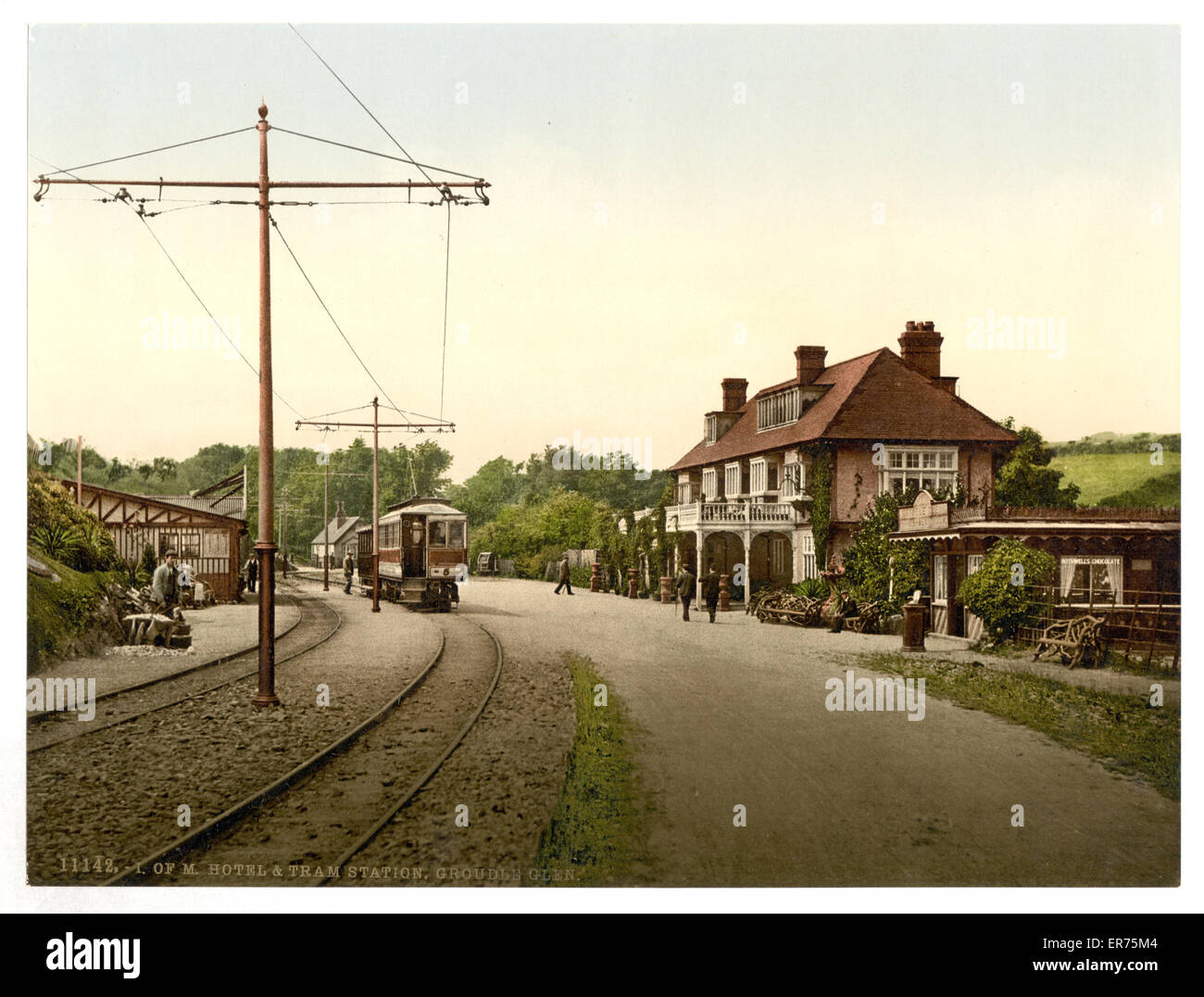 Groudle Glen Hotel and tram station, Isle of Man, England Stock Photo ...