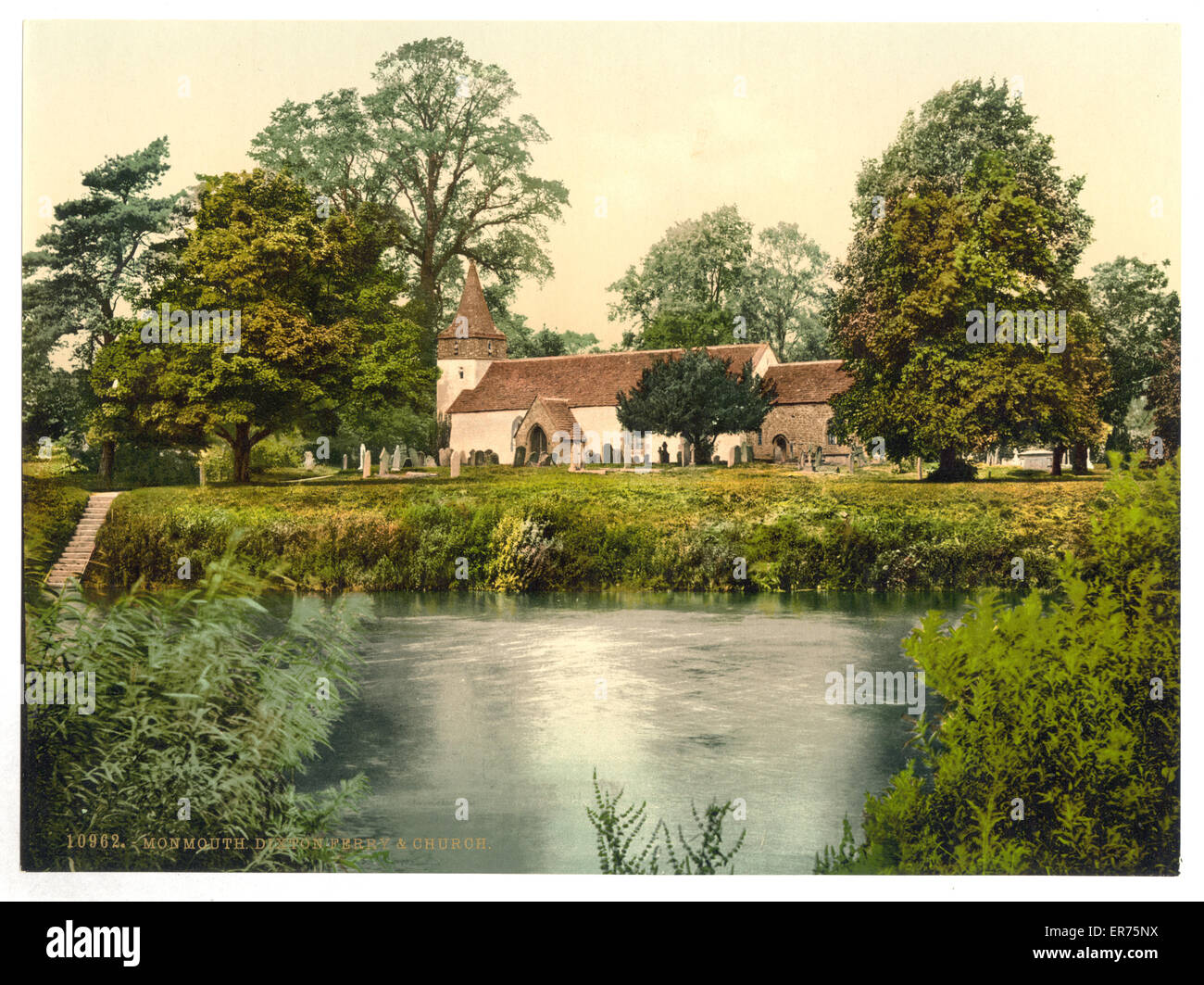 Dixton Ferry and Church, Monmouth, England Stock Photo - Alamy