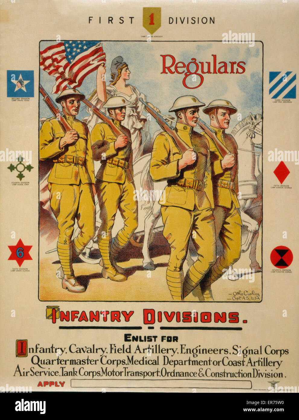 American infantry divisions hi-res stock photography and images - Alamy