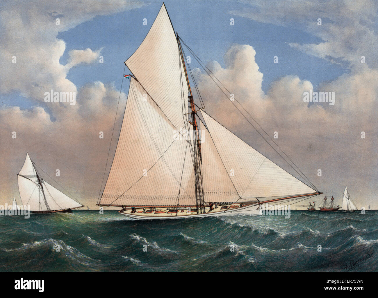 Yacht Puritan of Boston Stock Photo - Alamy