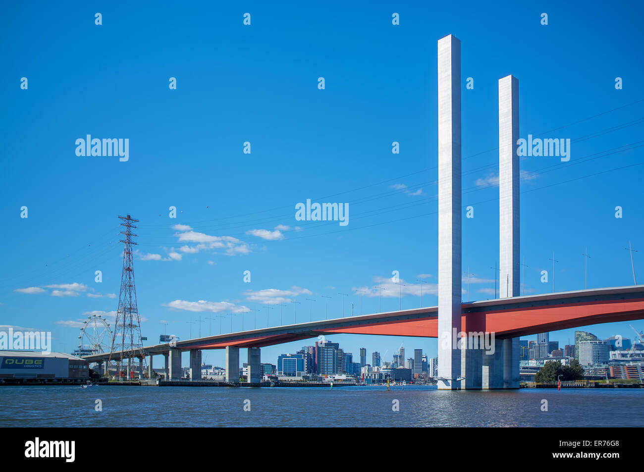 Bolte Bridge and Melbourne CBD skyline from Yarra river Stock Photo - Alamy