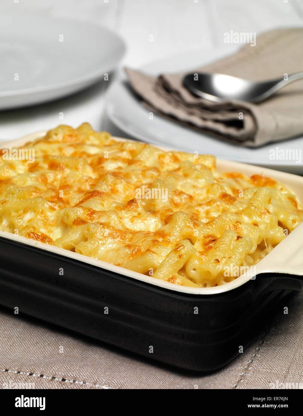Cheese Pasta Bake Stock Photo - Alamy