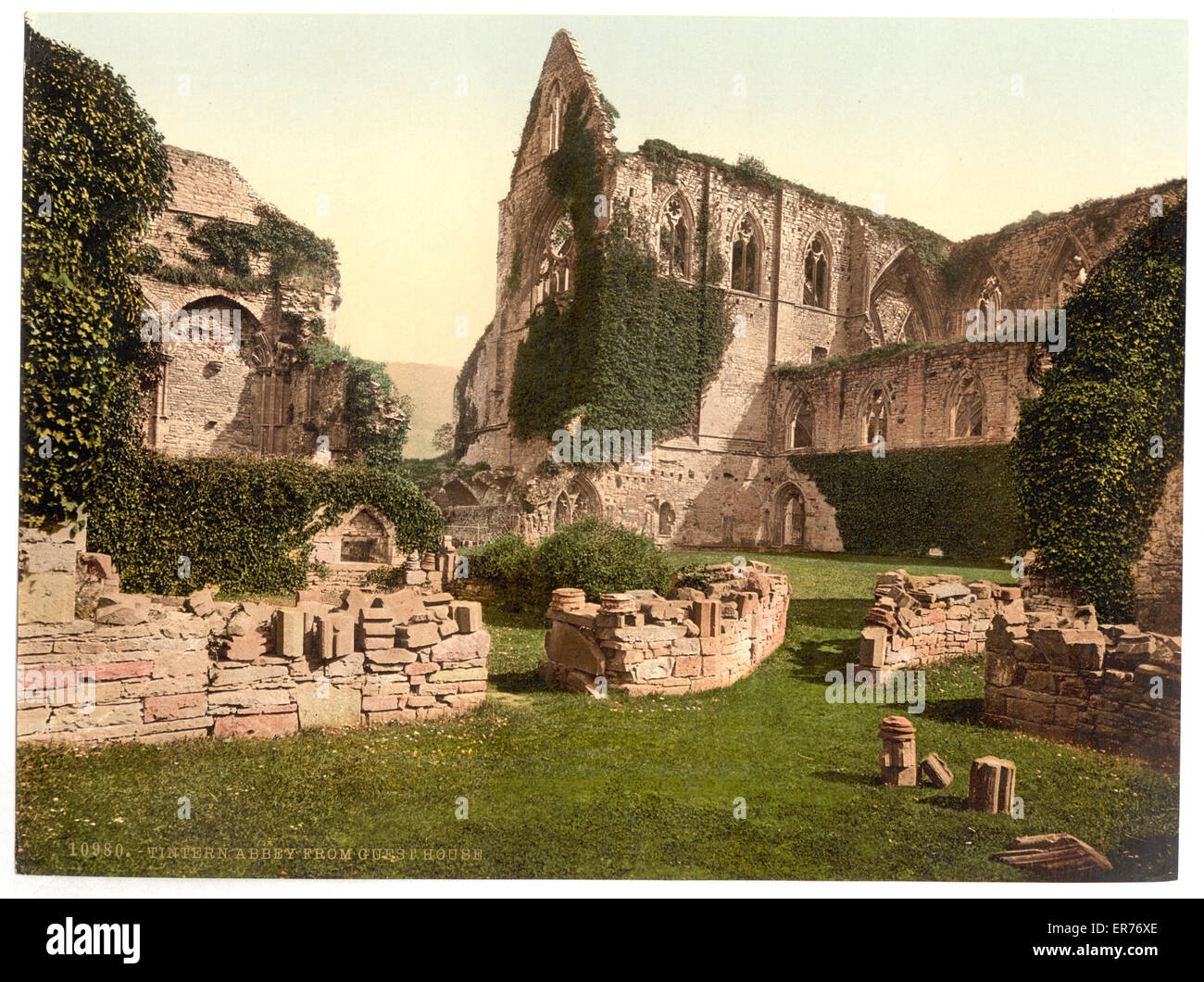 Abbey from the guest house, Tintern, England Stock Photo - Alamy