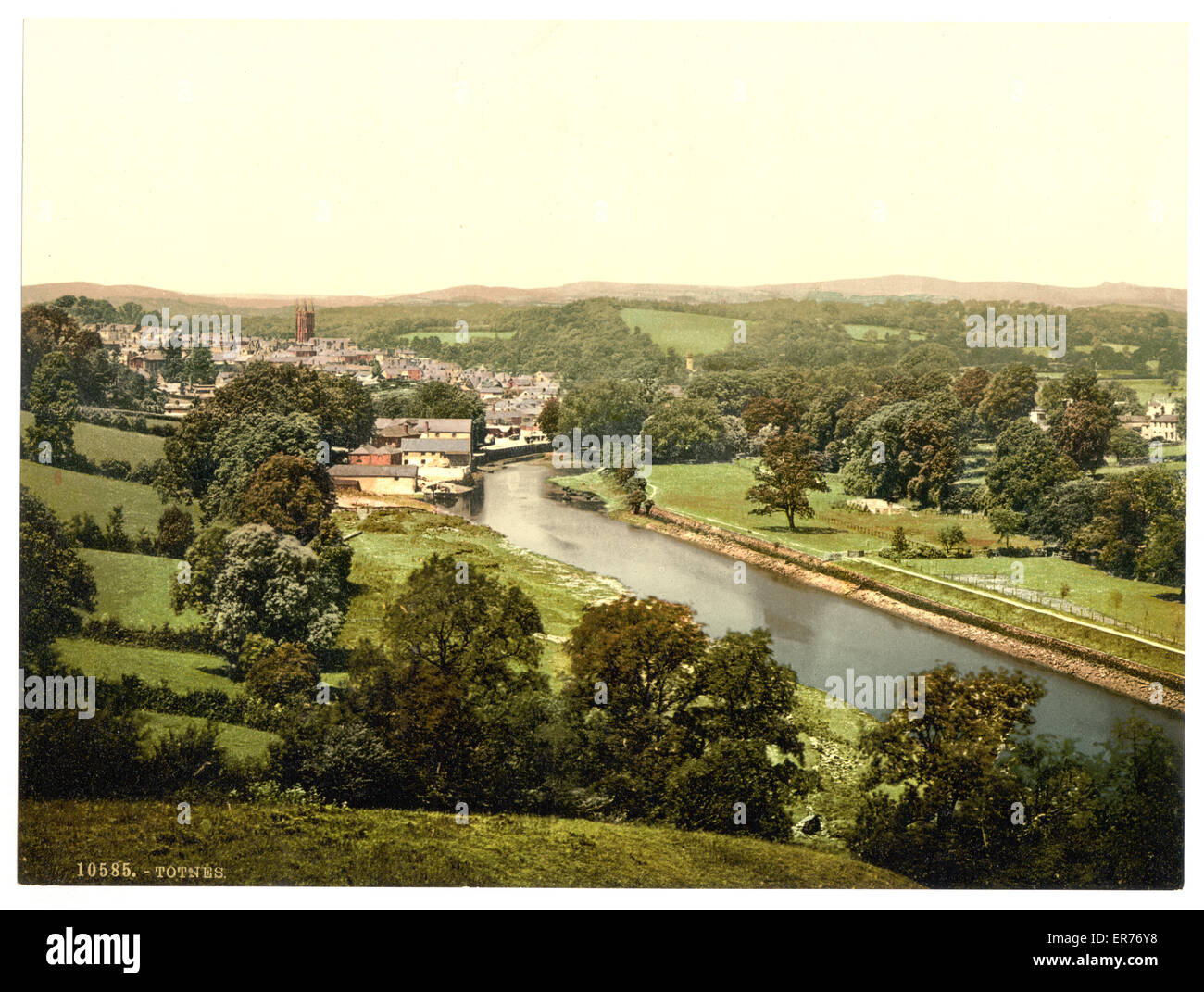 General view, Totnes, England Stock Photo - Alamy