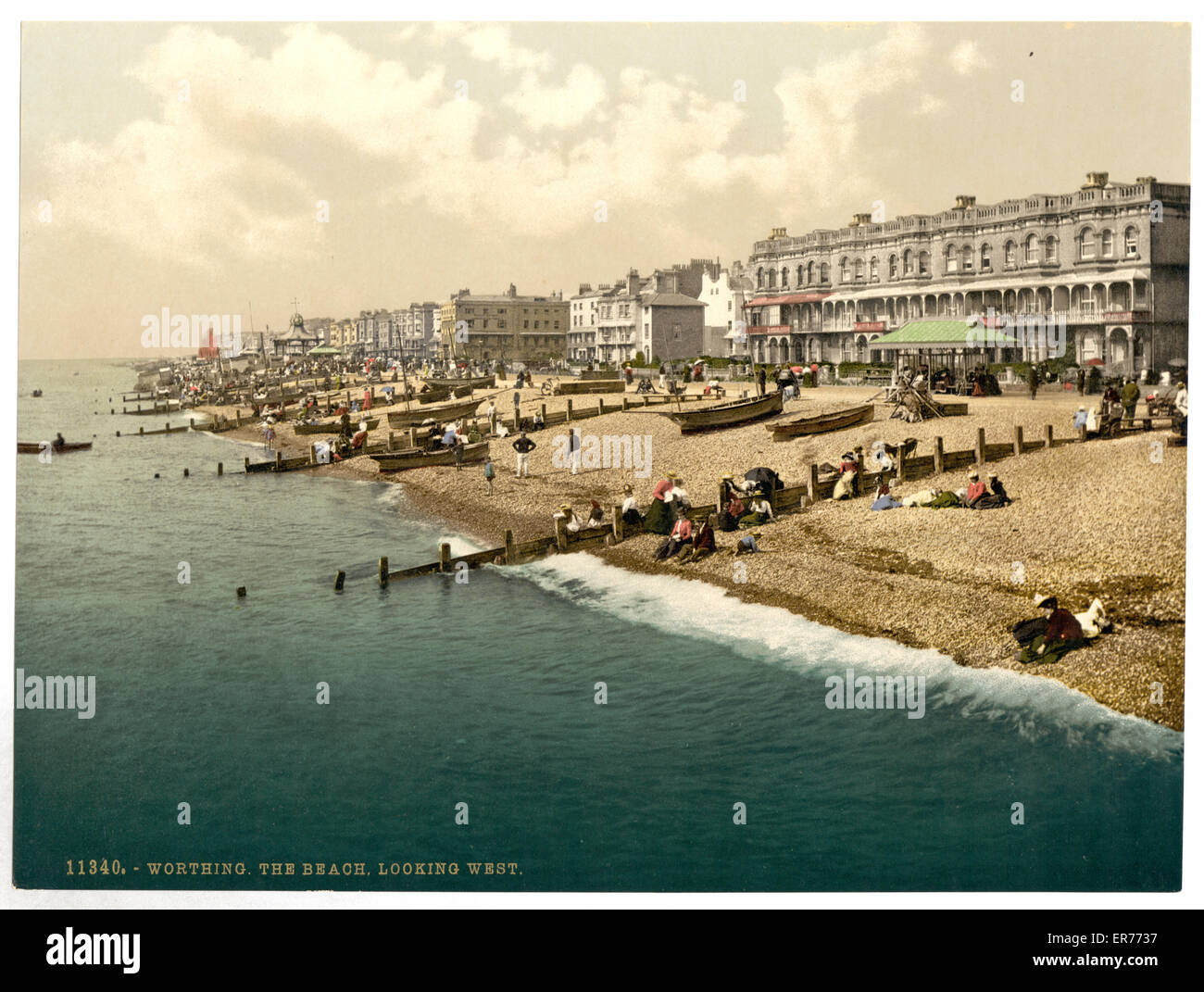 The beach looking west, Worthing, England Stock Photo - Alamy