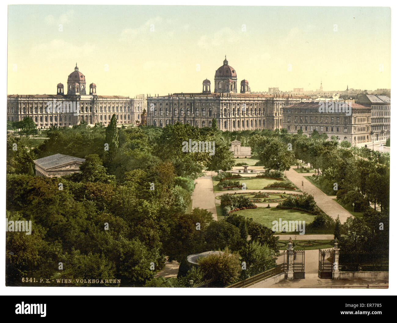 The public garden, Vienna, Austro-Hungary Stock Photo - Alamy