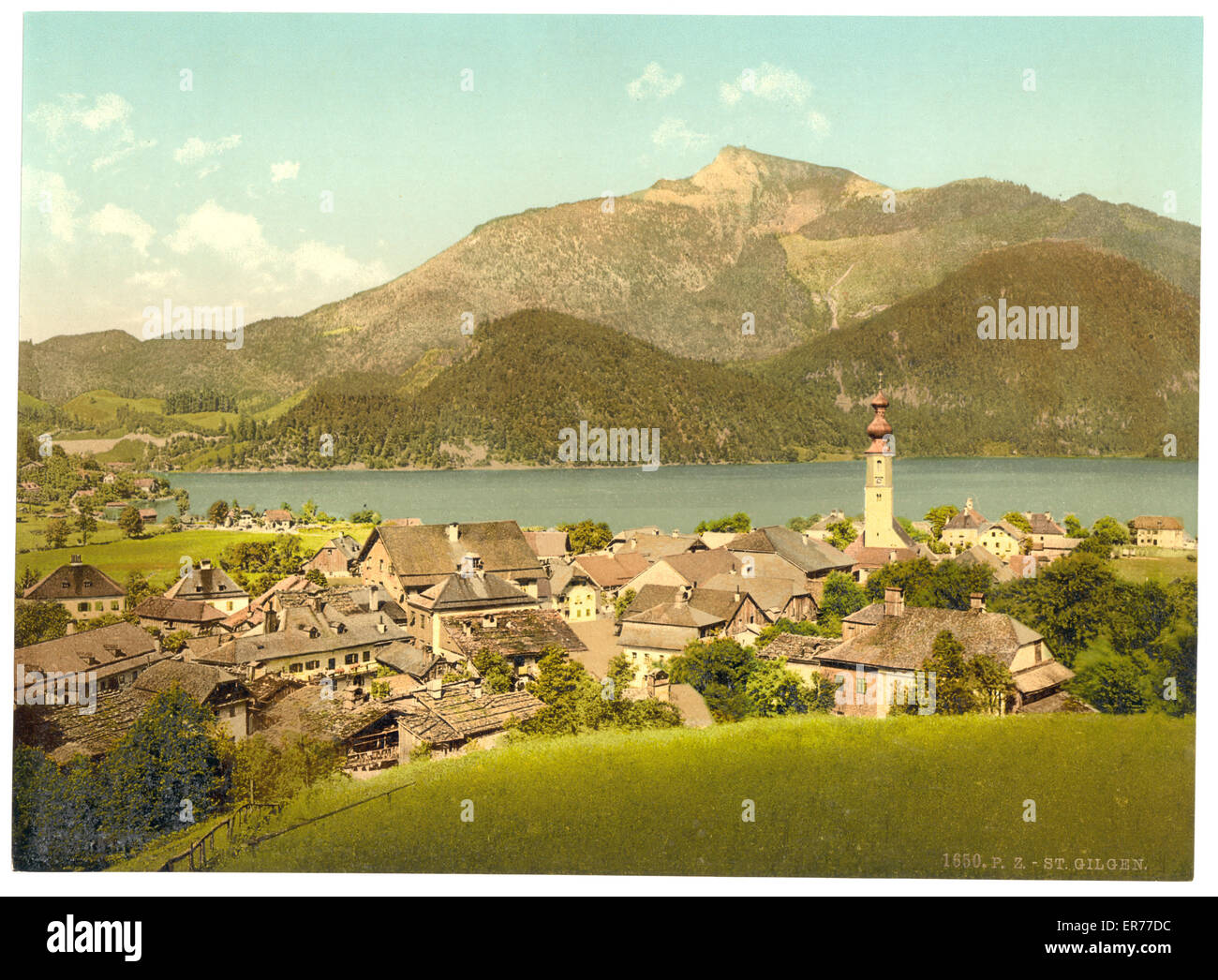 St. Gilgen, towards the Schafberg, Upper Austria, Austro-Hun Stock ...