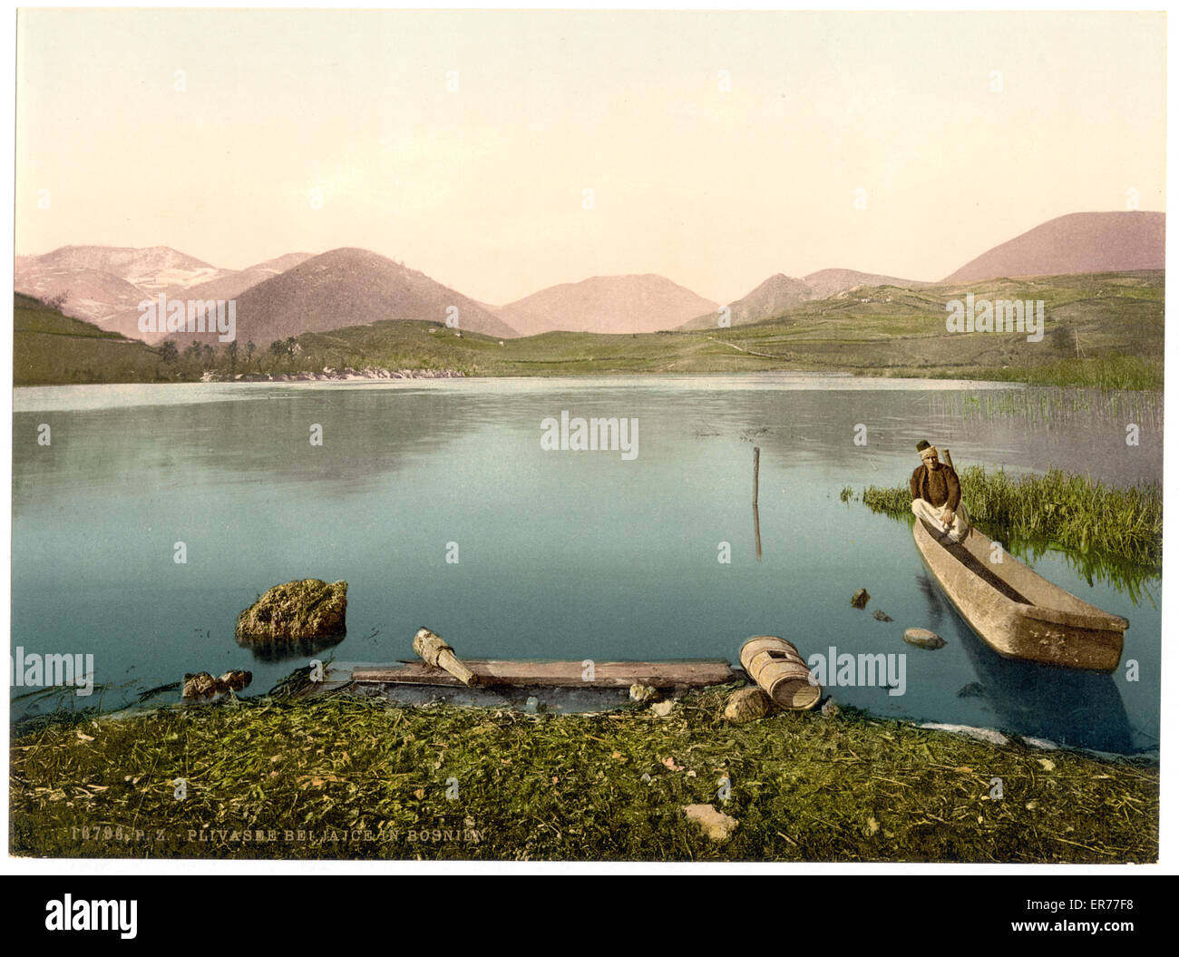 Jajce, Pliva Lake, Bosnia, Austro-Hungary Stock Photo - Alamy
