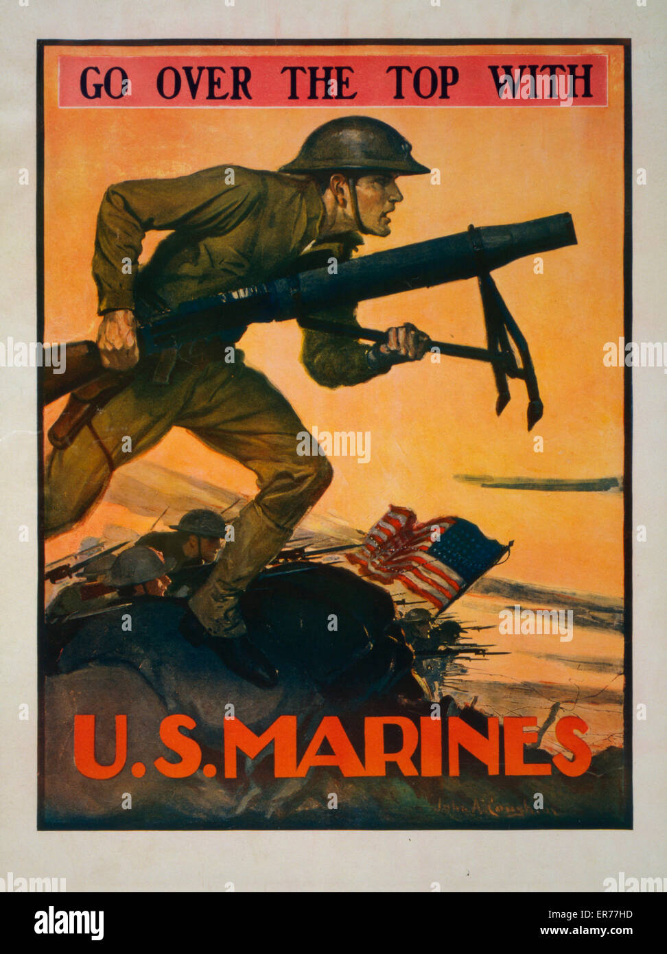 Go over the top with US Marines Stock Photo - Alamy