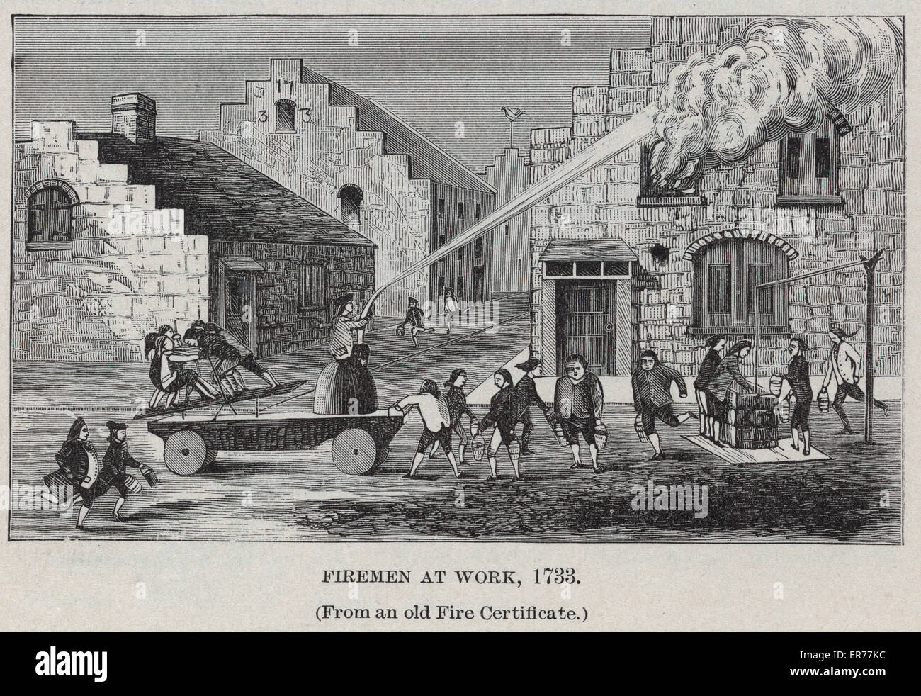 Old illustration fire hi-res stock photography and images - Alamy