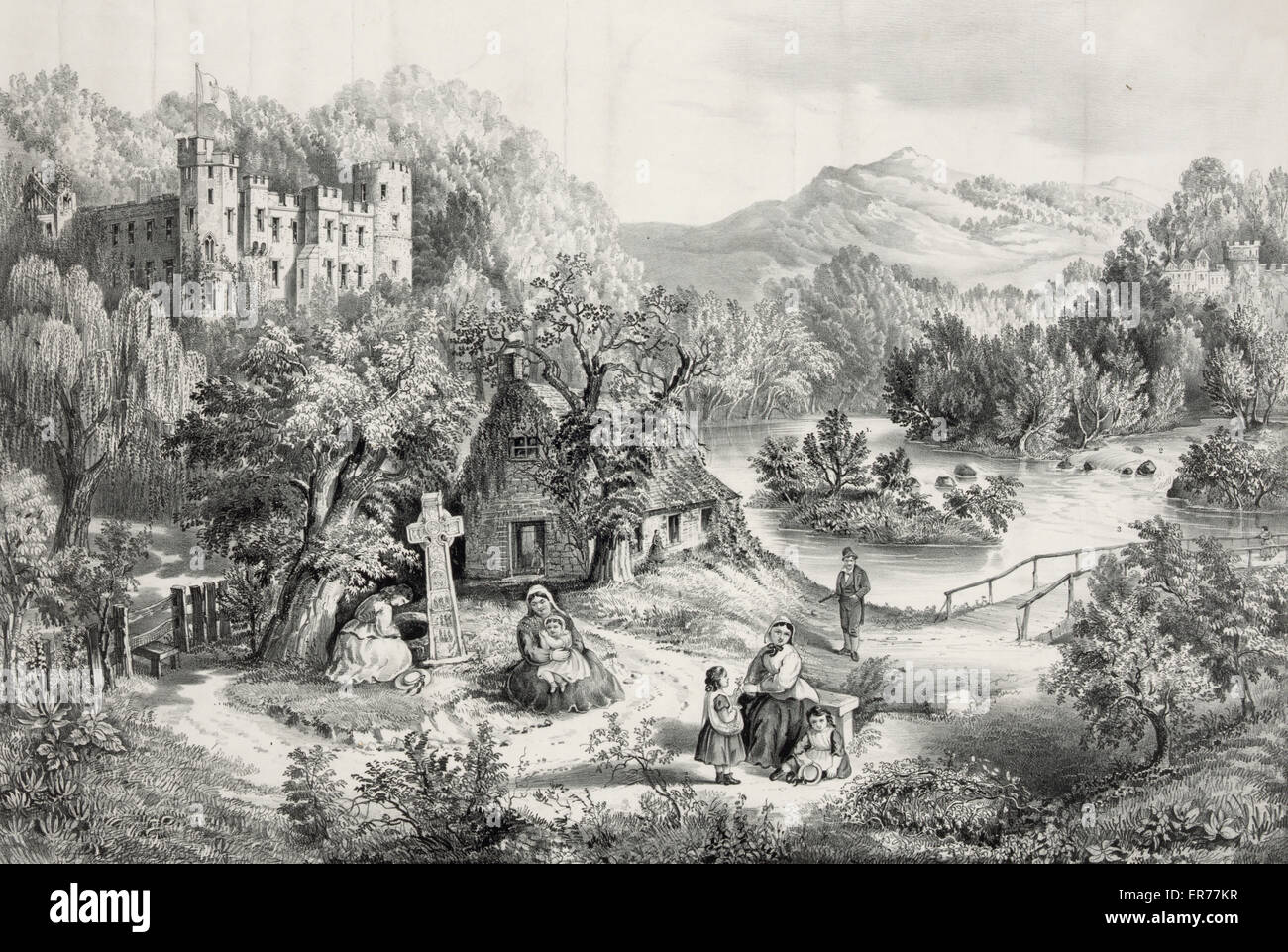 The meeting of the waters: in the Vale of Avoca, County Wick Stock ...