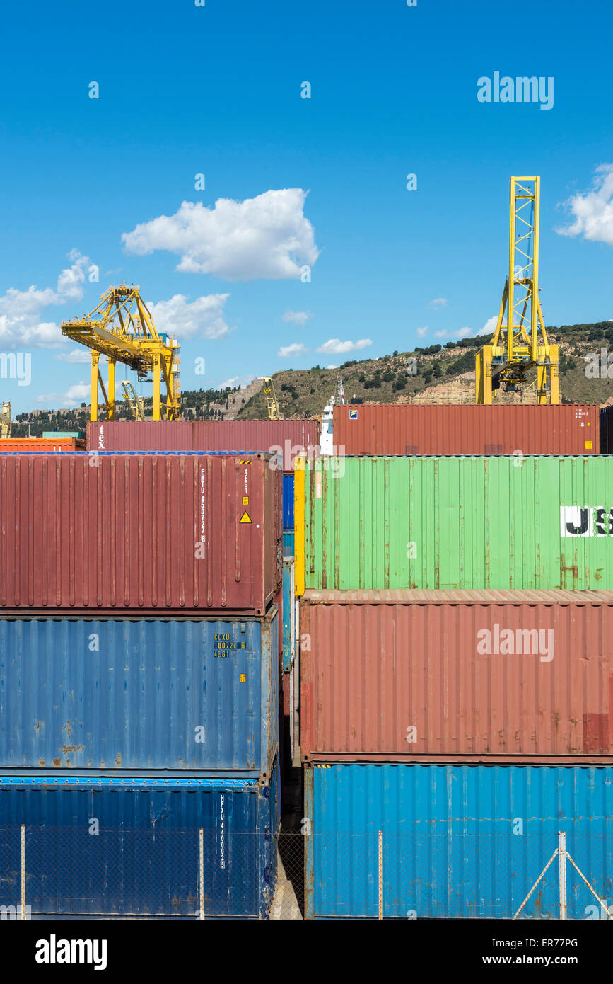 Barcelona container terminal hi-res stock photography and images - Alamy