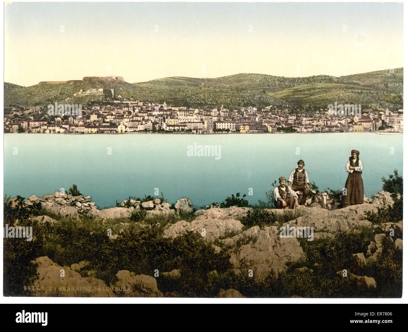 Sebenico, from the island, Dalmatia, Austro-Hungary Stock Photo - Alamy