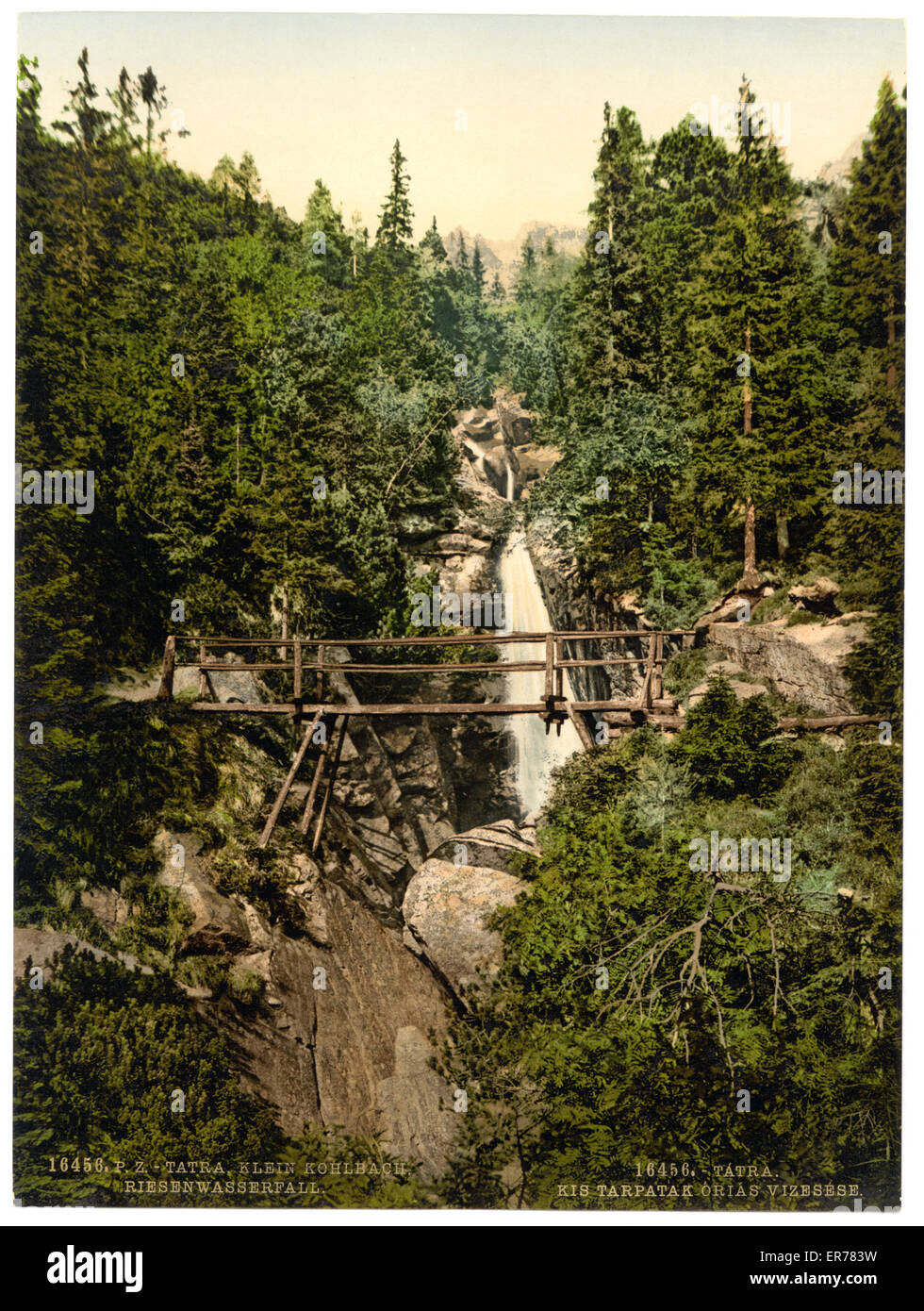 Little Kohlbach, Riesen waterfall, Austro-Hungary Stock Photo - Alamy