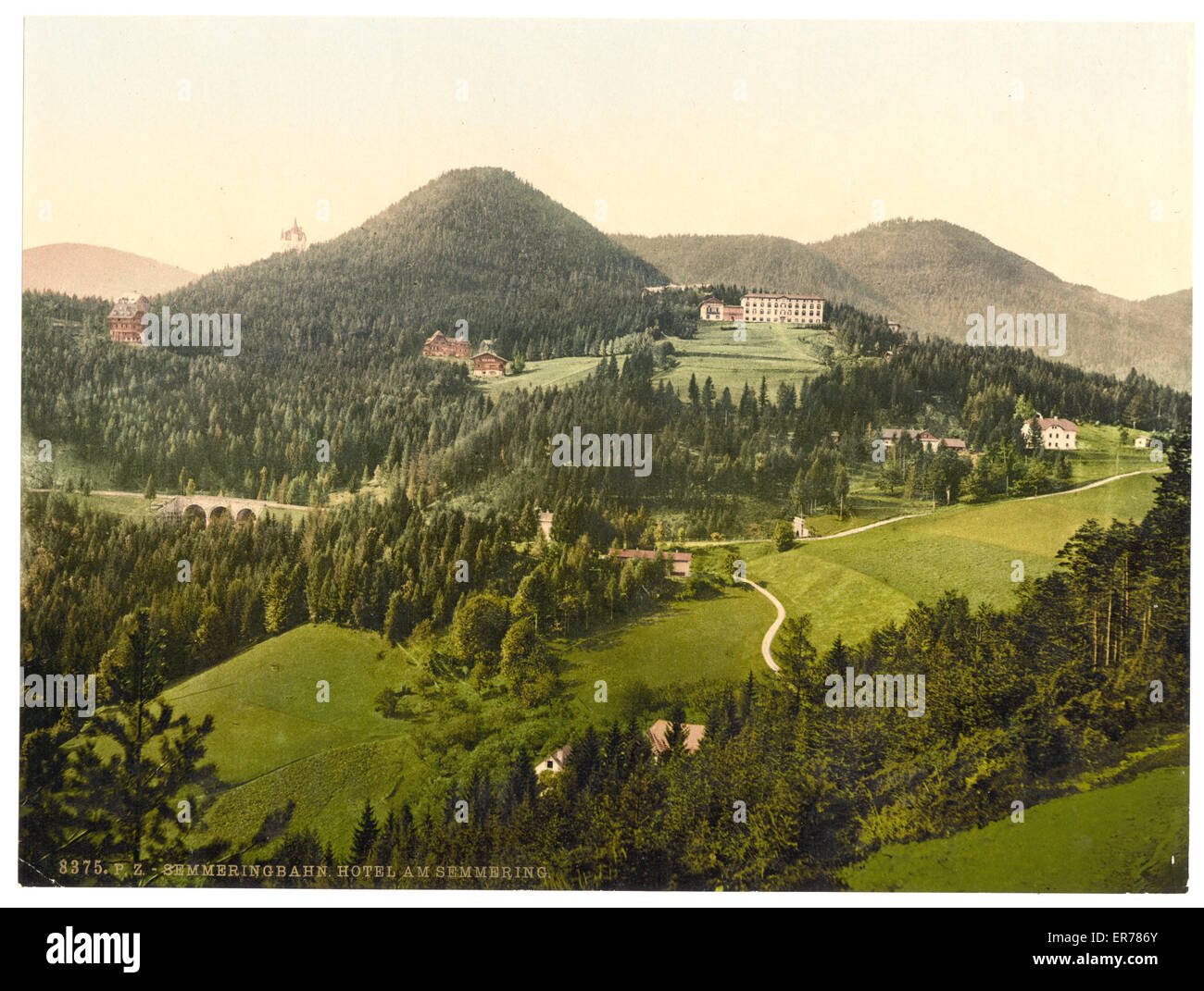 Semmering Railway, Hotel at Semmering, Styria, Austro-Hungar Stock ...