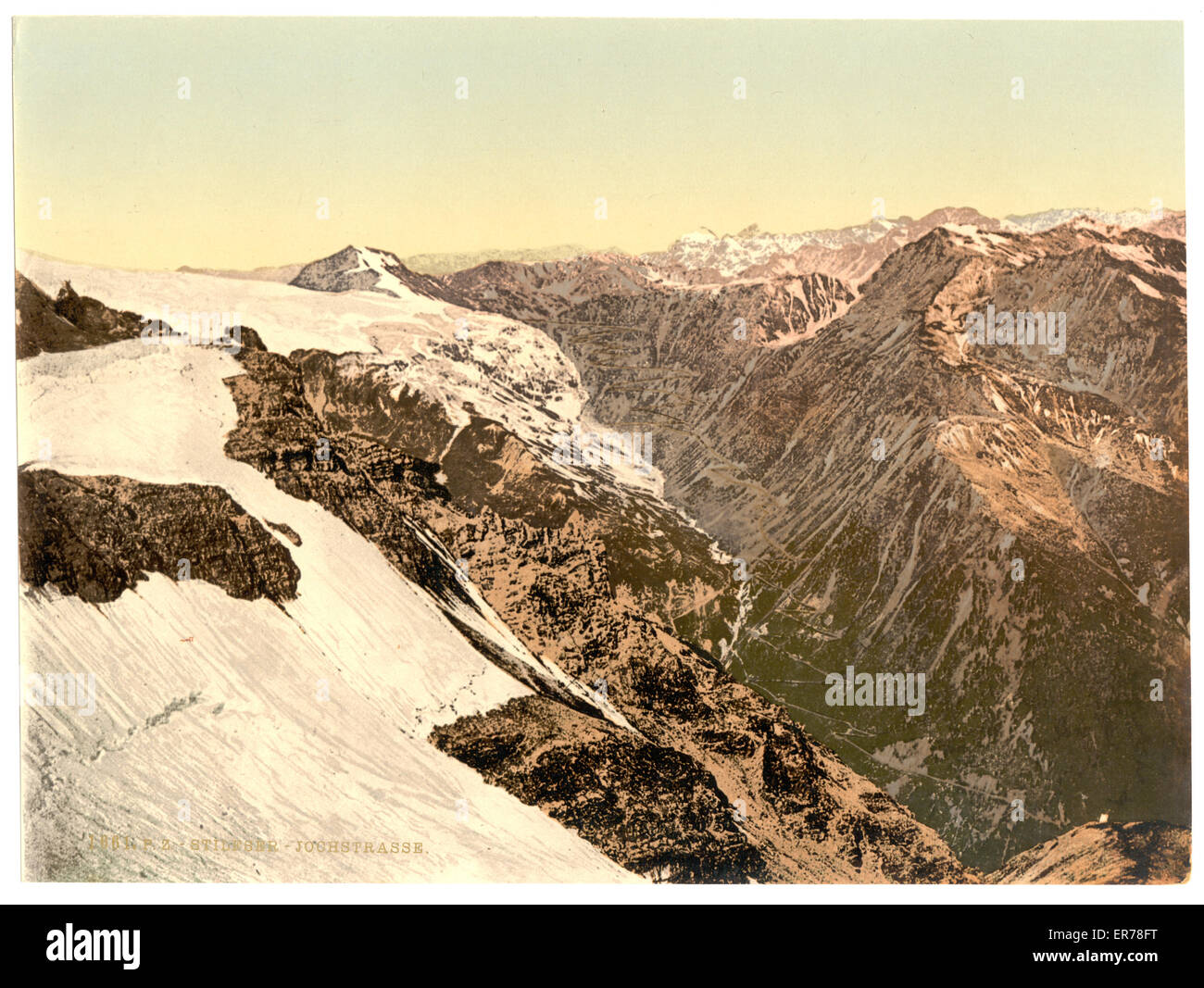 Stilferjoch (i.e., Stilfer Joch) Road, from Payerhutte, Tyro Stock ...