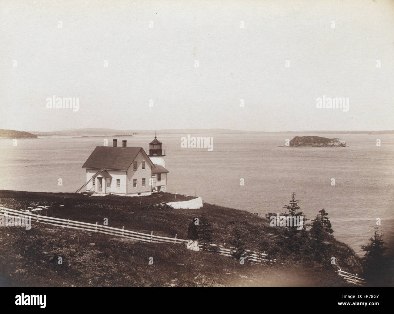 Eagle Island Light, (4th order), Penobscot Bay, Maine Stock Photo - Alamy