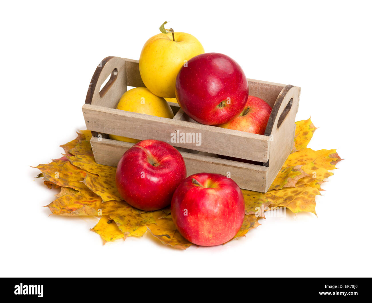 Autumn vegetables leaves apples Cut Out Stock Images & Pictures - Alamy