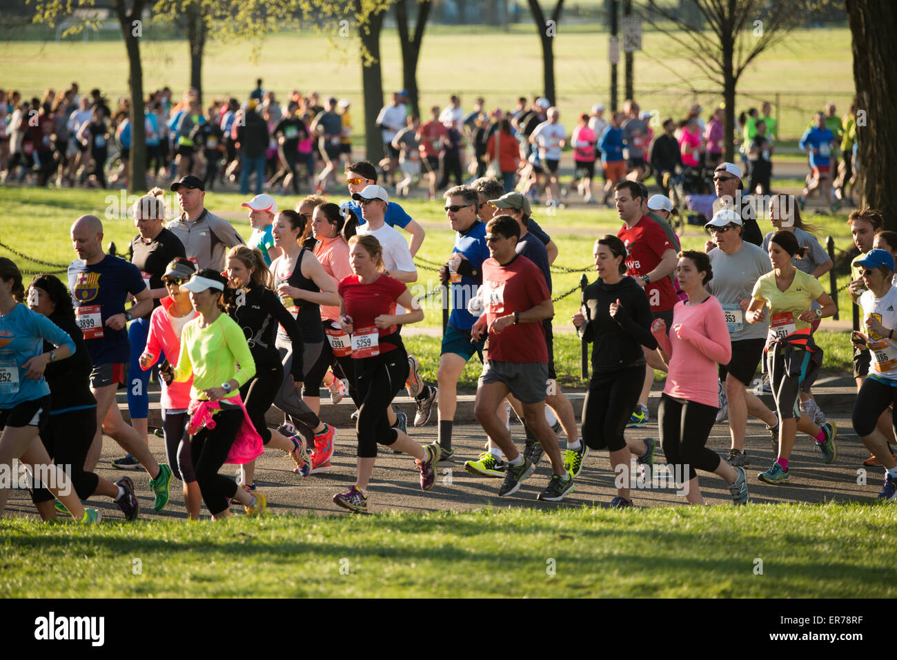 WASHINGTON DC, United States — Runners participate in the annual Cherry ...