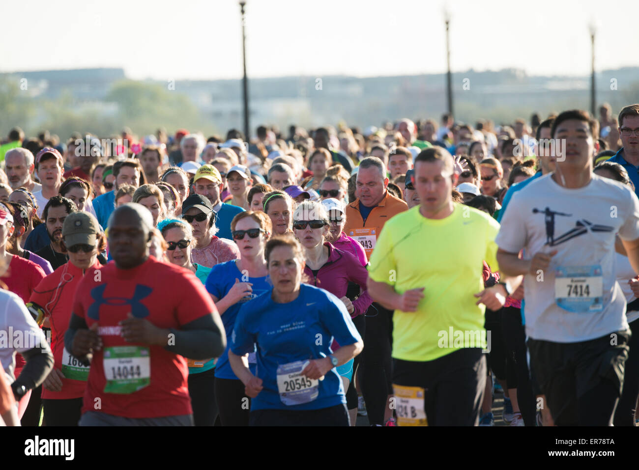 WASHINGTON DC, United States — Runners participate in the annual Cherry ...