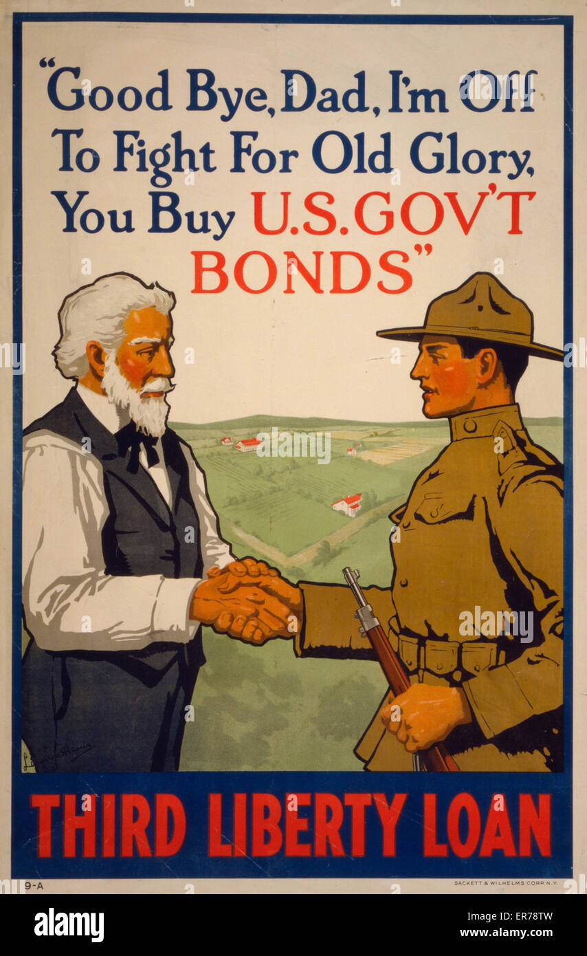 Good bye, Dad, I'm off to fight for Old Glory, you buy US go Stock ...