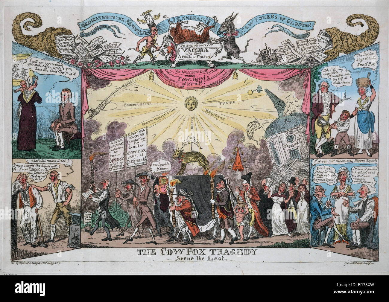 The cowpox tragedy - scene the last Stock Photo - Alamy