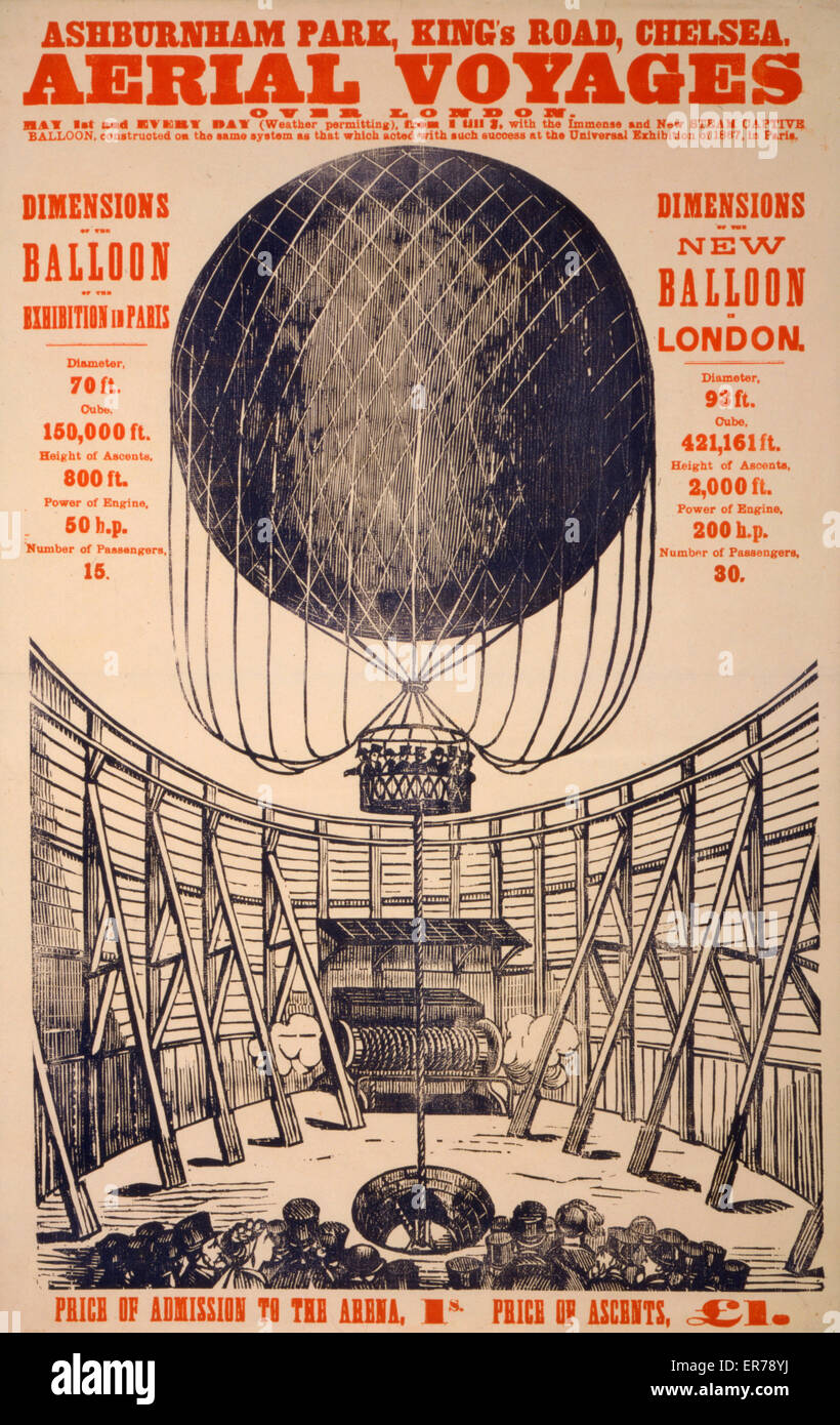 Aerial voyages over London Ashburnham Park, King's Road, Che Stock ...