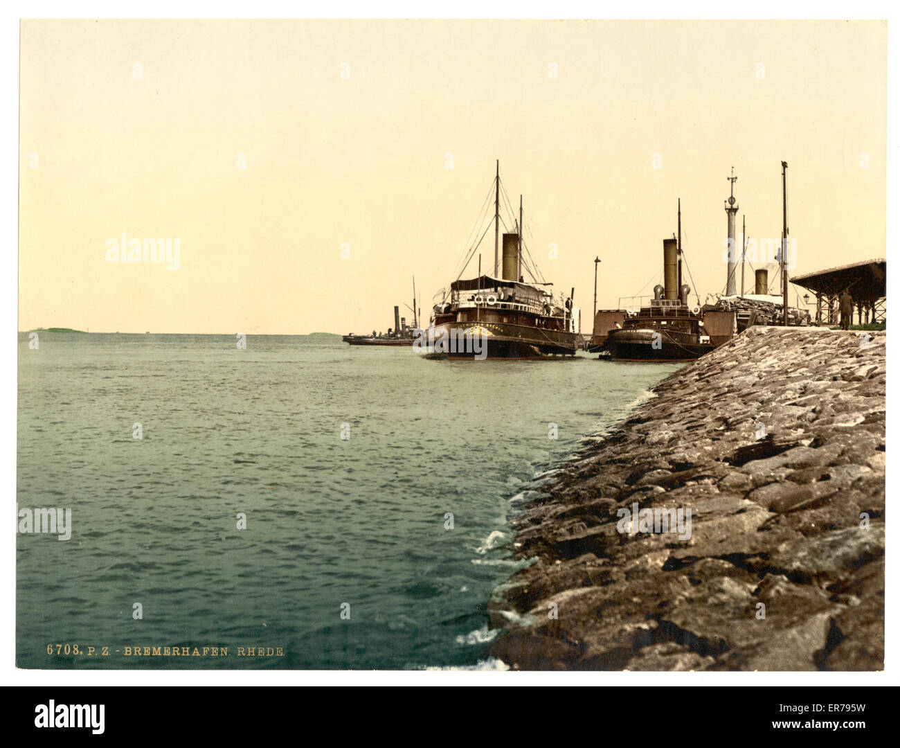 The Roadstead, Bremerhafen, Hanover (i.e., Hannover), German Stock ...