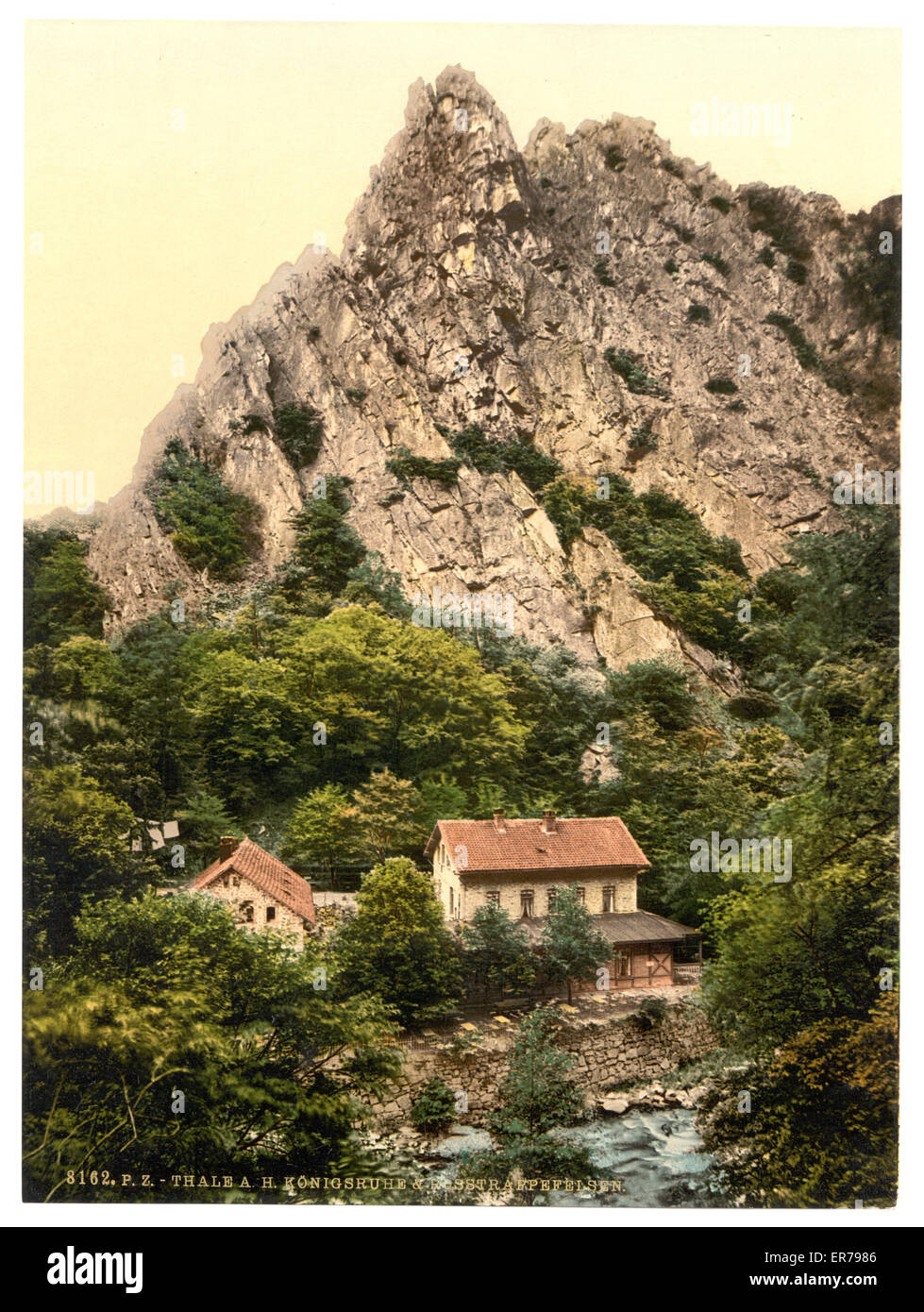 Konigsruhe and Rosstrappenfelsen, Bodethal, Hartz, Germany Stock Photo ...