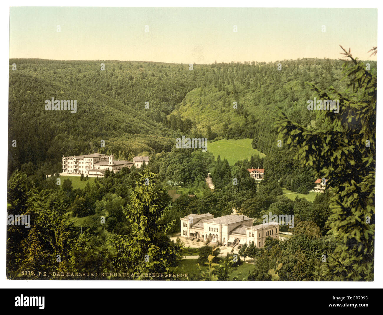 Spring House and Hartzburghof, Harzburg, Hartz, Germany Stock Photo - Alamy