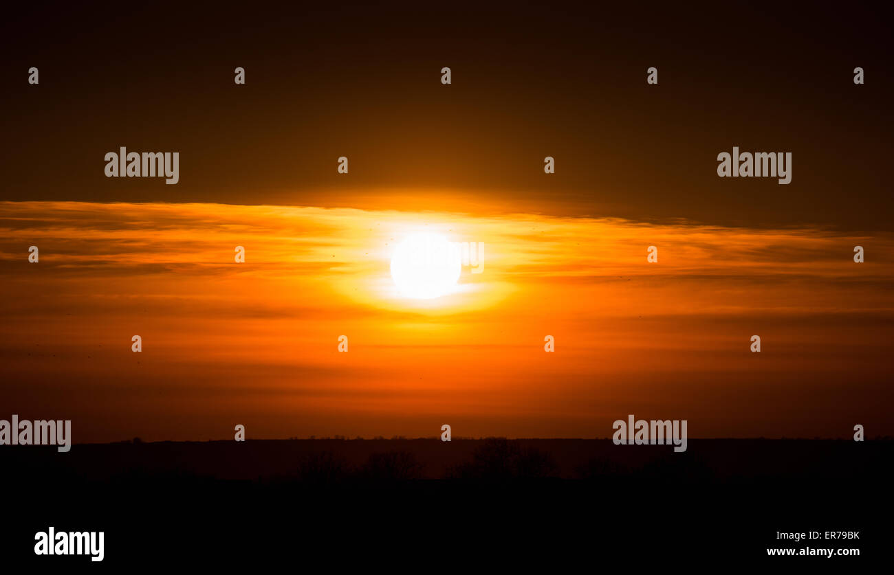 bright sunset photo as background Stock Photo - Alamy