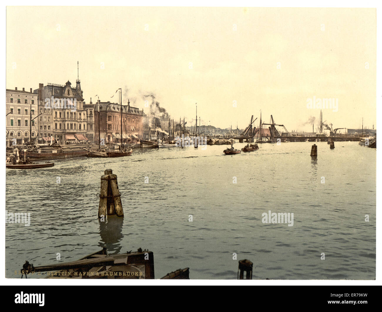 Stettin Harbor, Pommeraina, Germany (i.e., Szczecin, Poland Stock Photo ...