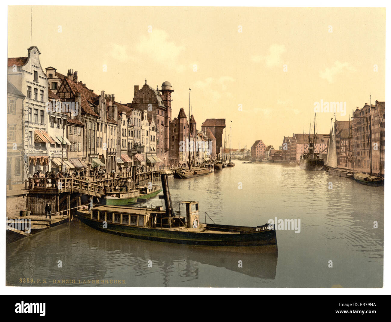 The Great Bridge, Danzig, West Prussia, Germany (i.e., Gdans Stock ...