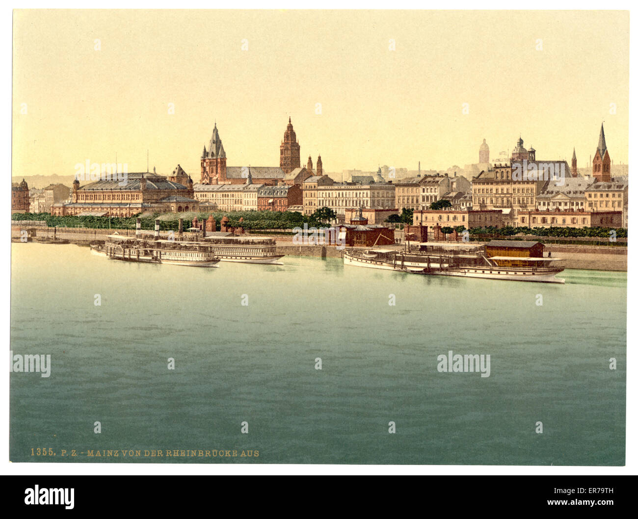 Mainz, from Rhine Bridge, the Rhine, Germany Stock Photo - Alamy