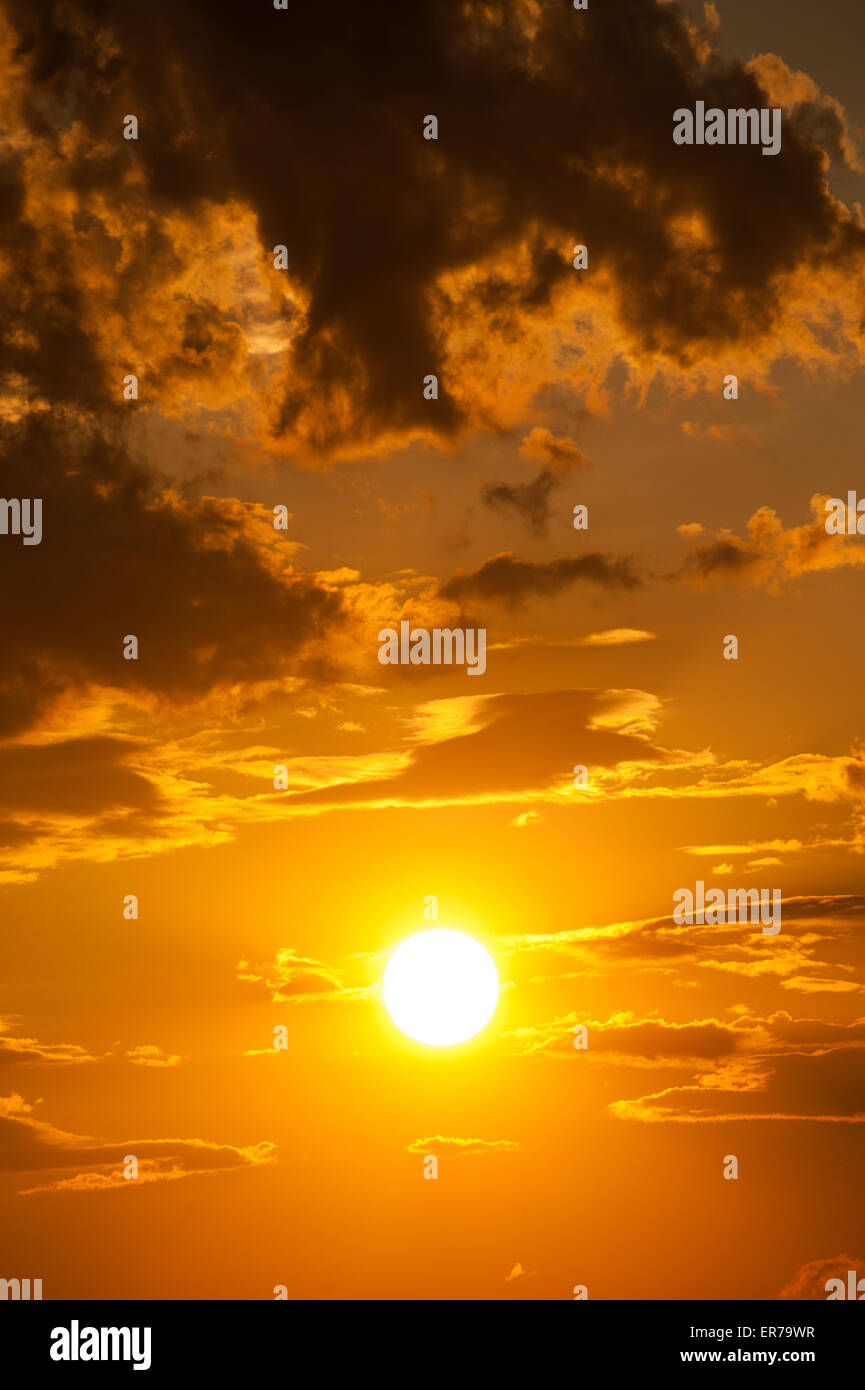 bright sunset photo as background Stock Photo - Alamy