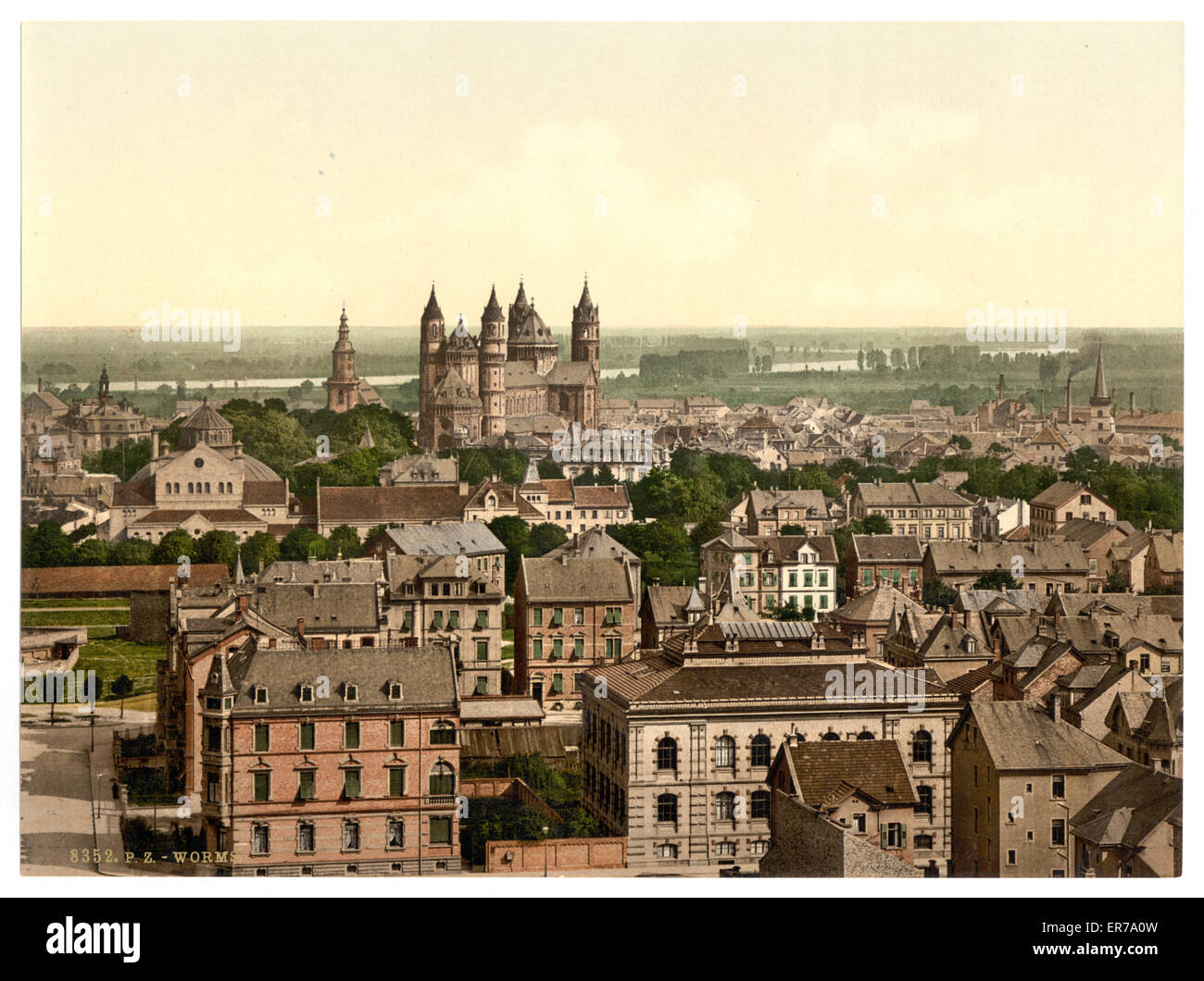 General view, Worms, the Rhine, Germany Stock Photo - Alamy