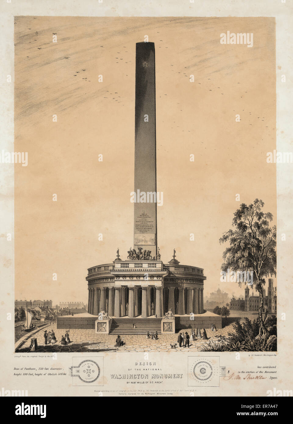 Design of original washington monument hi-res stock photography and ...