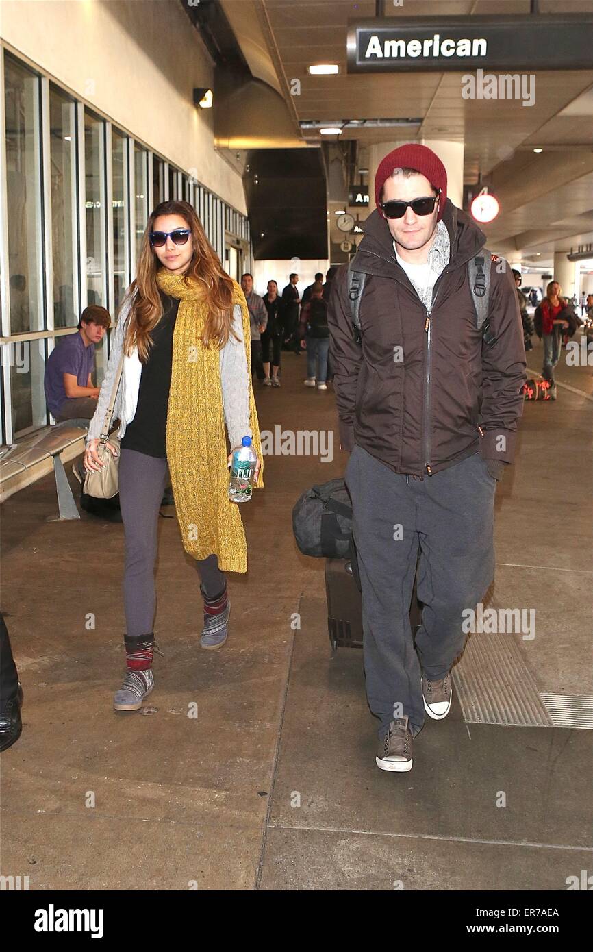 Matthew Morrison and wife Renee Puente arrive at Los Angeles ...
