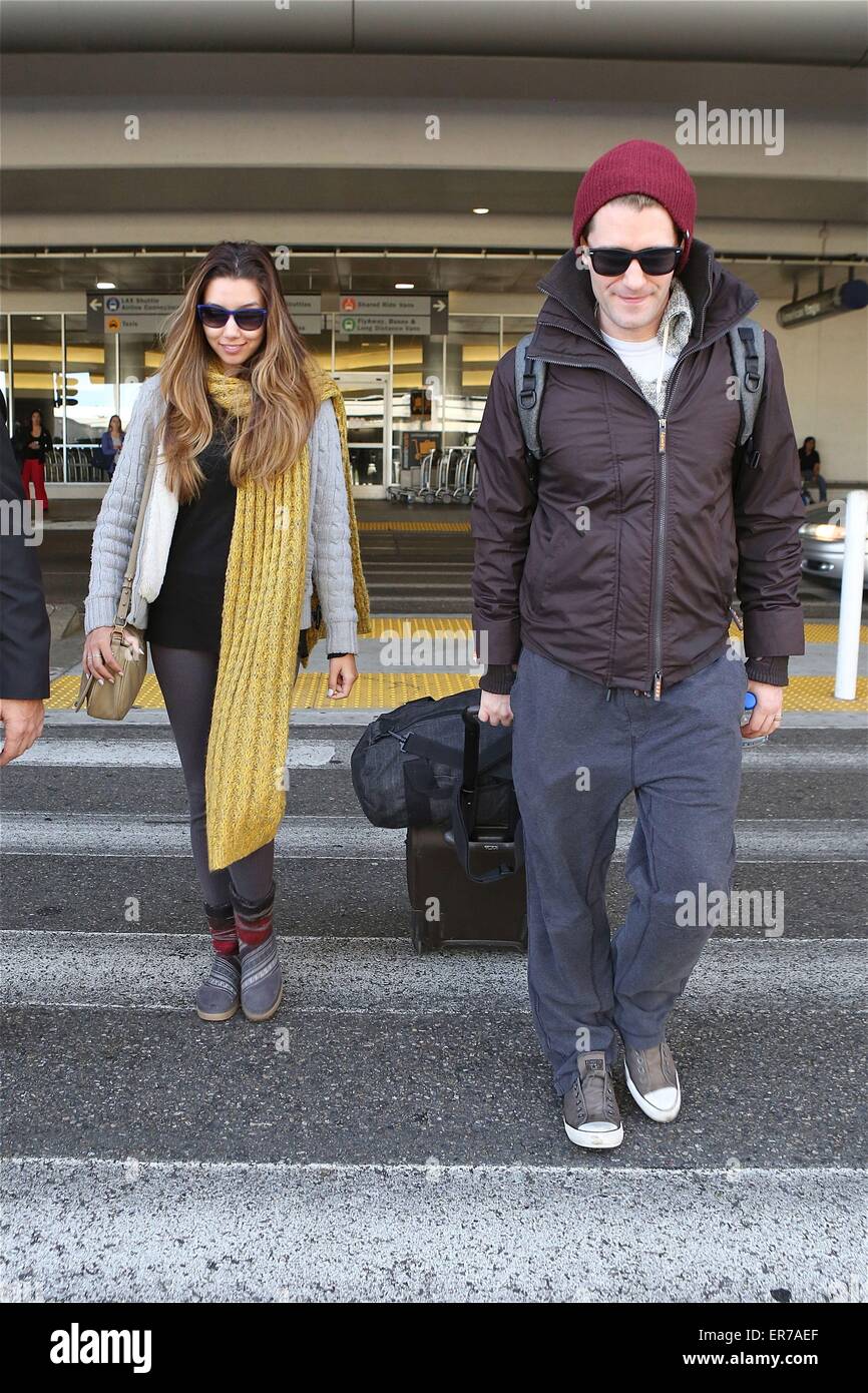 Matthew Morrison and wife Renee Puente arrive at Los Angeles ...