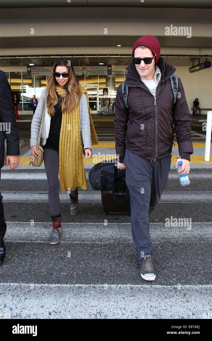 Matthew Morrison and wife Renee Puente arrive at Los Angeles ...