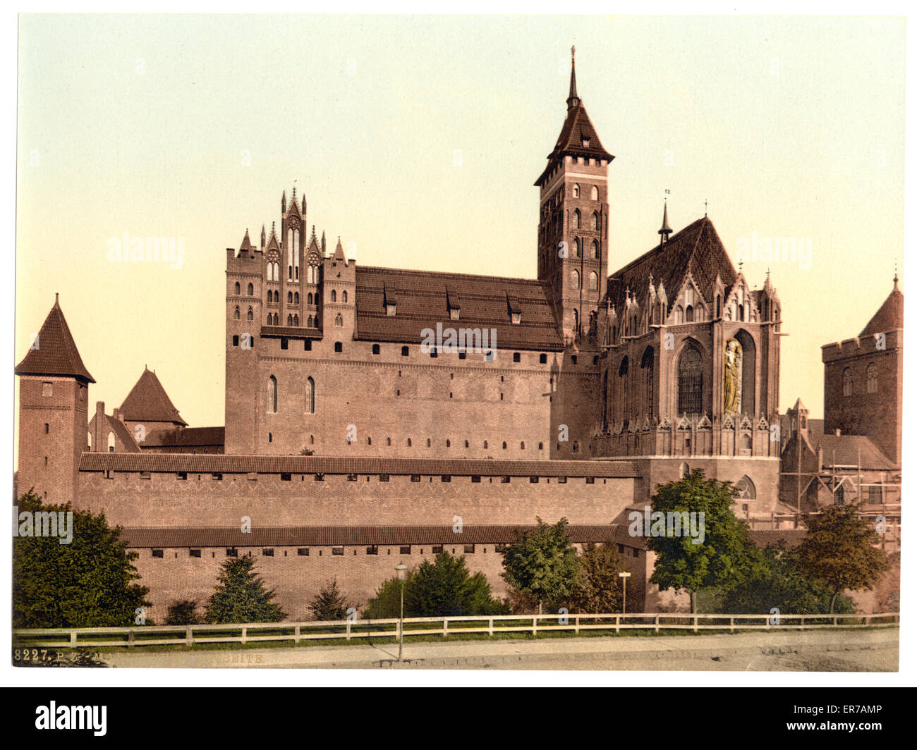 Marienburg, east side, Prussia, Germany (i.e., Malbork, Pola Stock ...