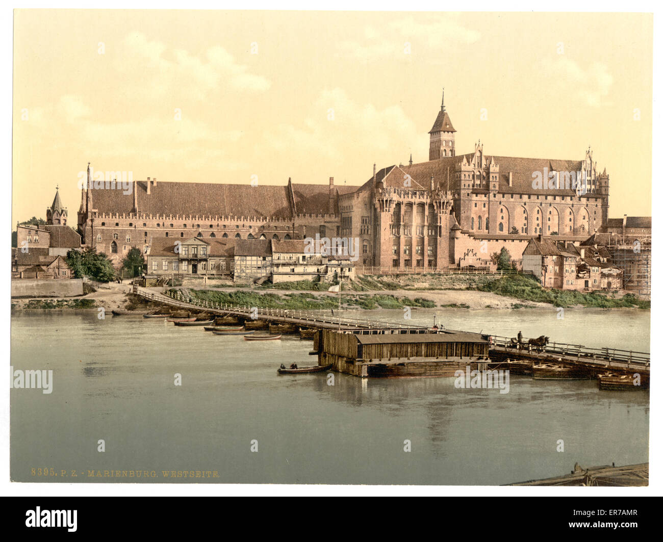 Marienburg, west side, Prussia, Germany (i.e., Malbork, Pola Stock ...