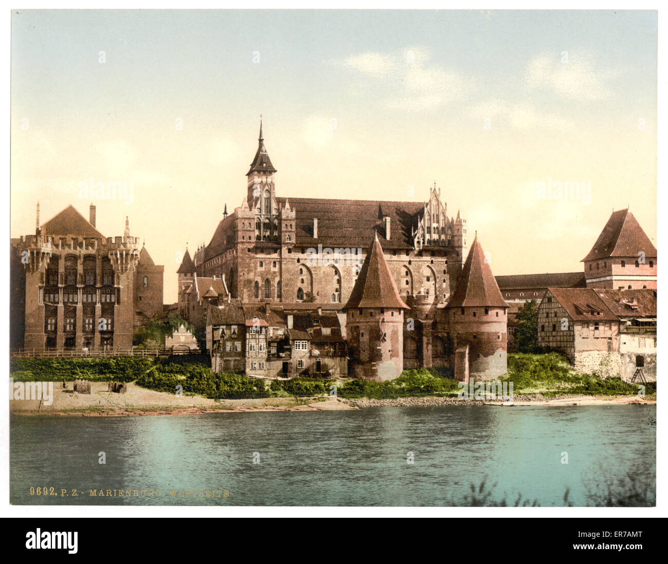 Marienburg, west side, Prussia, Germany (i.e., Malbork, Pola Stock ...