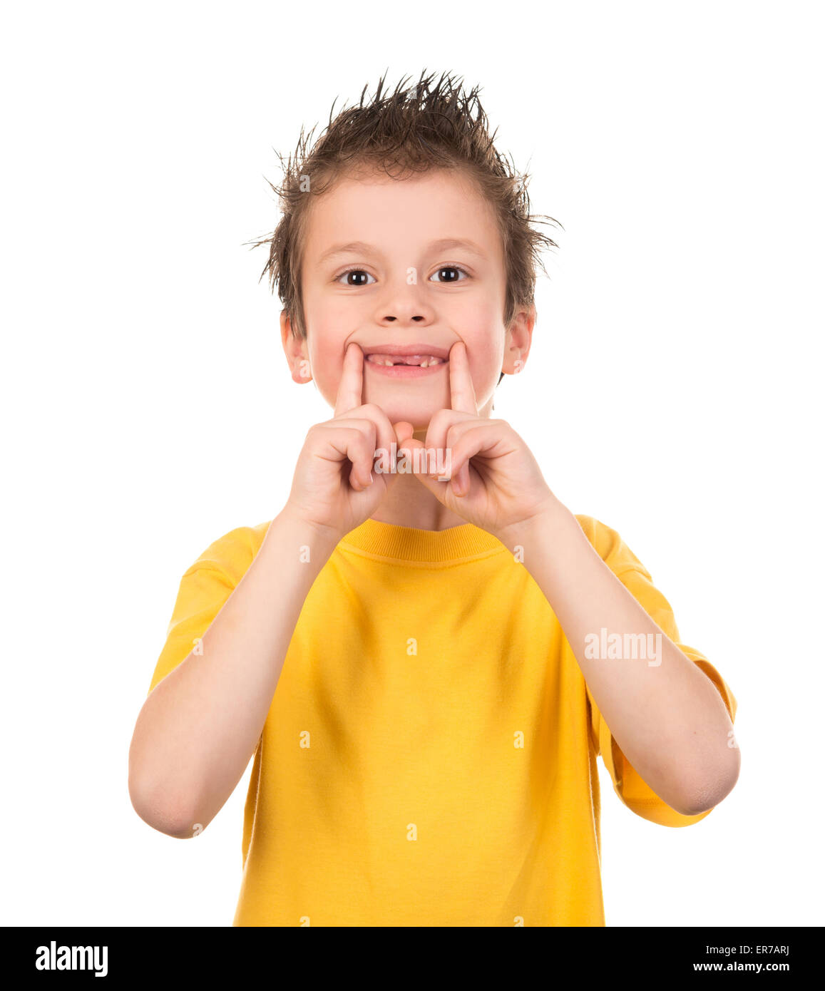 happy boy portrait on white Stock Photo - Alamy